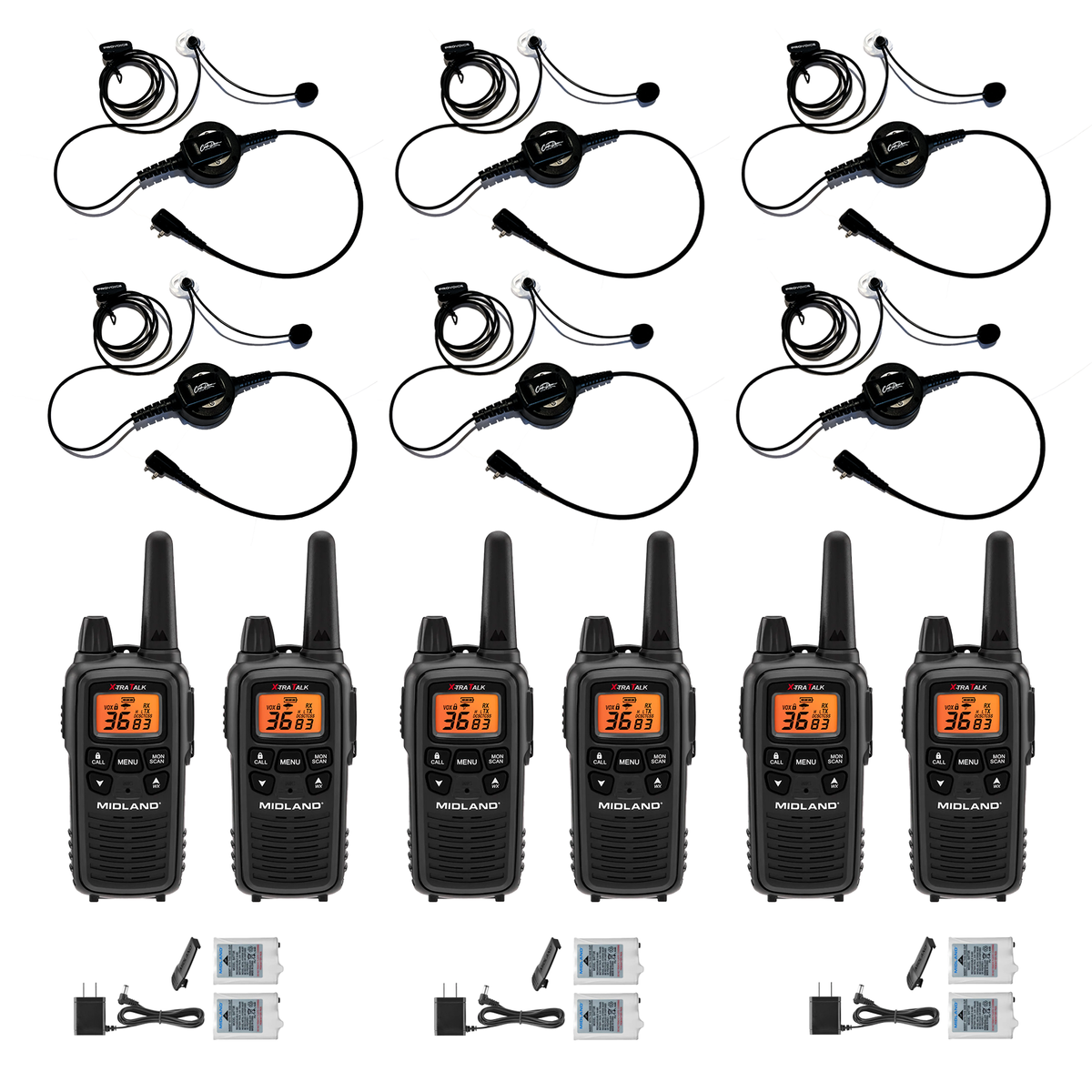 BUNDLE: Midland ProPack - 6 Radios, 6 ProVoice Boom Headsets – Coda ...